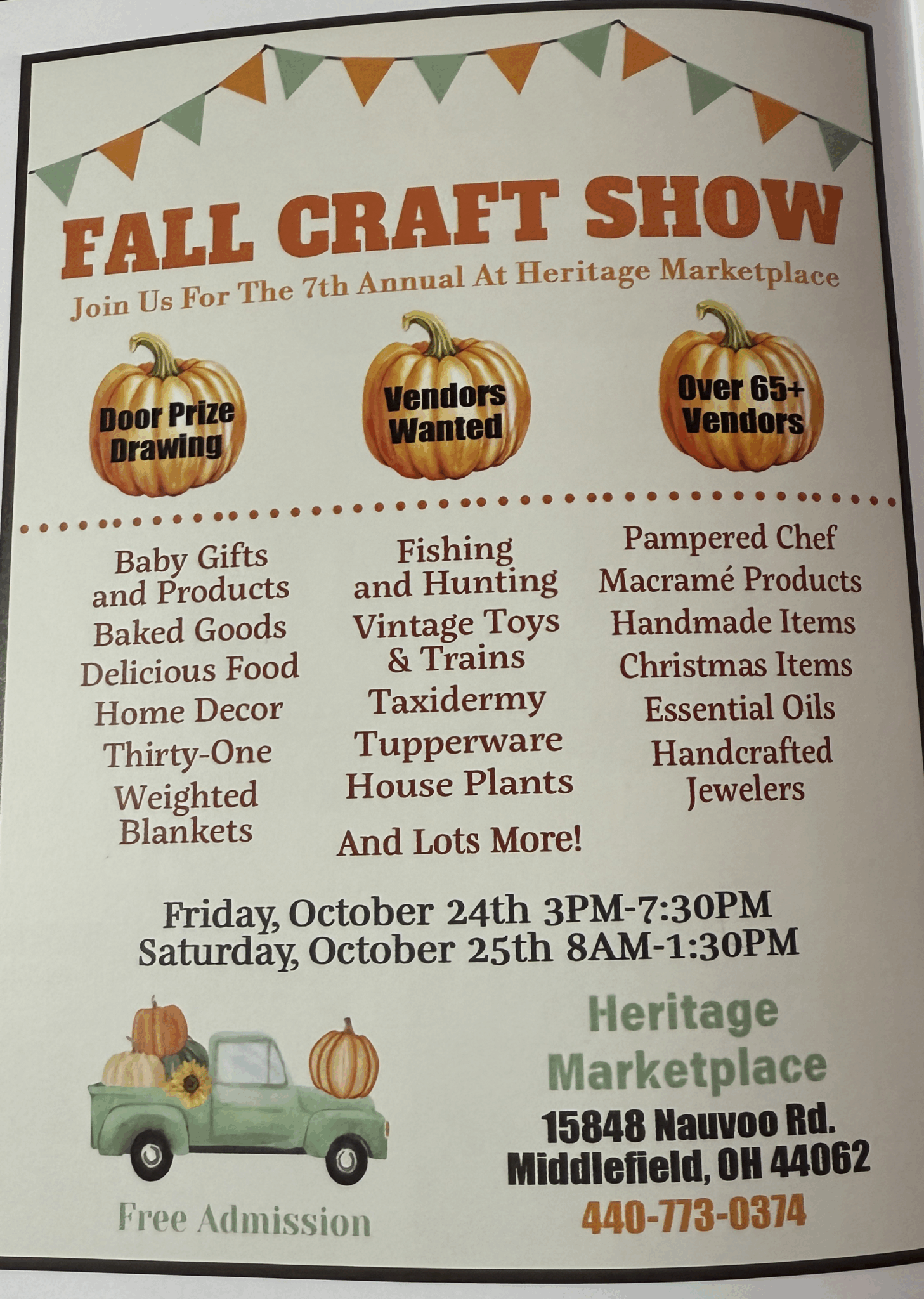 Fall Craft Show -Free Admission | Northeast Ohio Amish Country