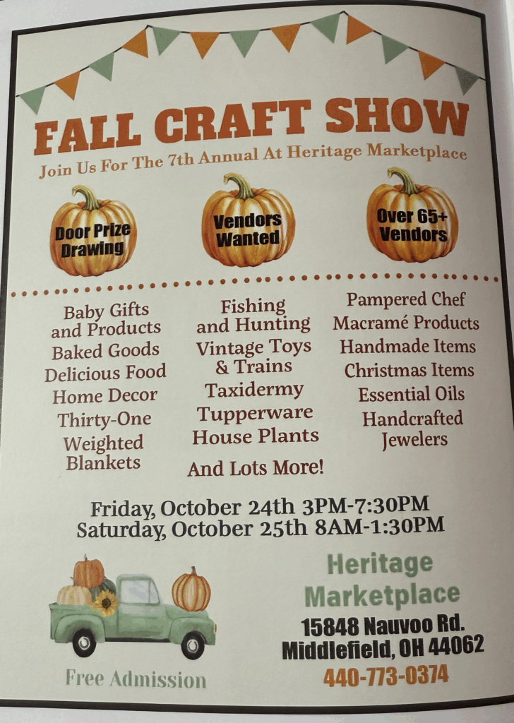 Fall Craft Show -Free Admission | Northeast Ohio Amish Country