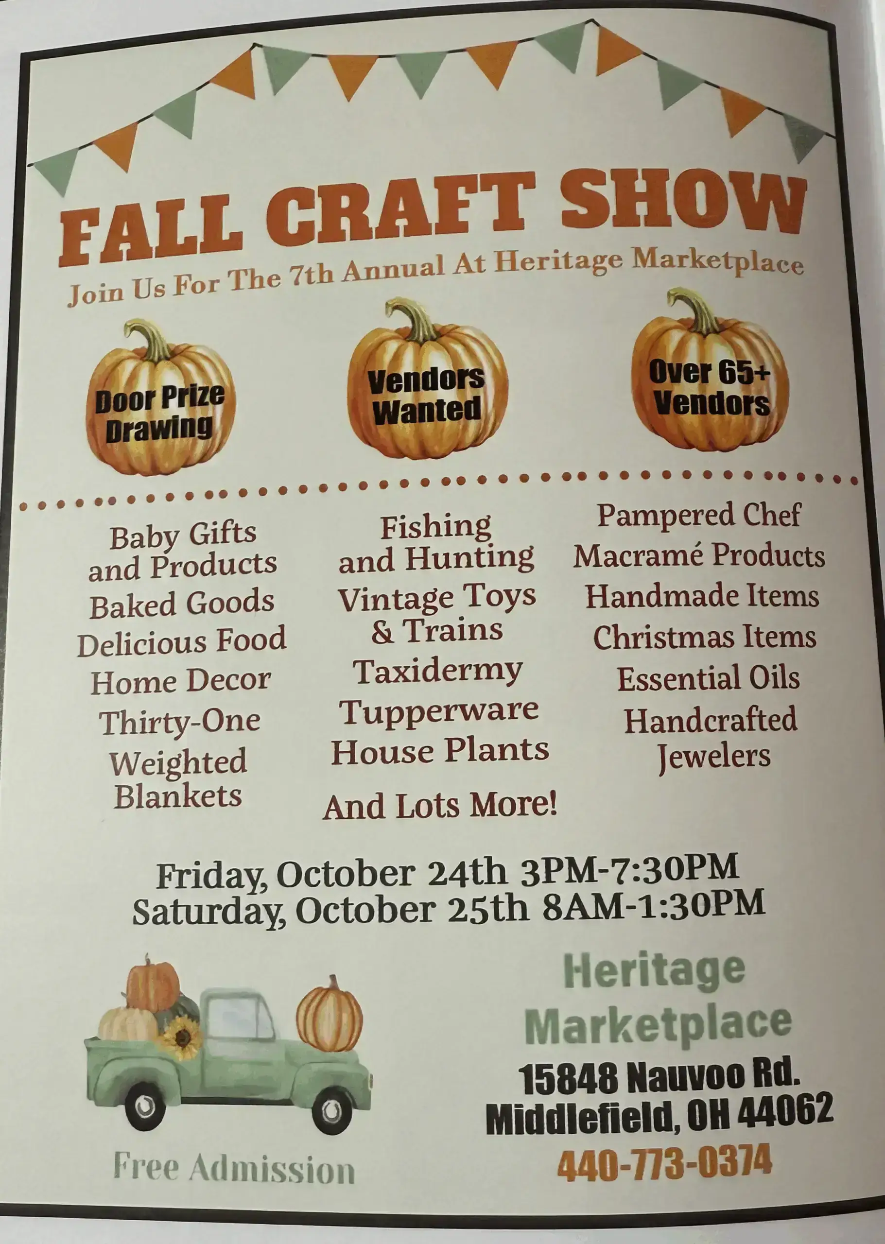 Fall Craft Show -Free Admission | Northeast Ohio Amish Country
